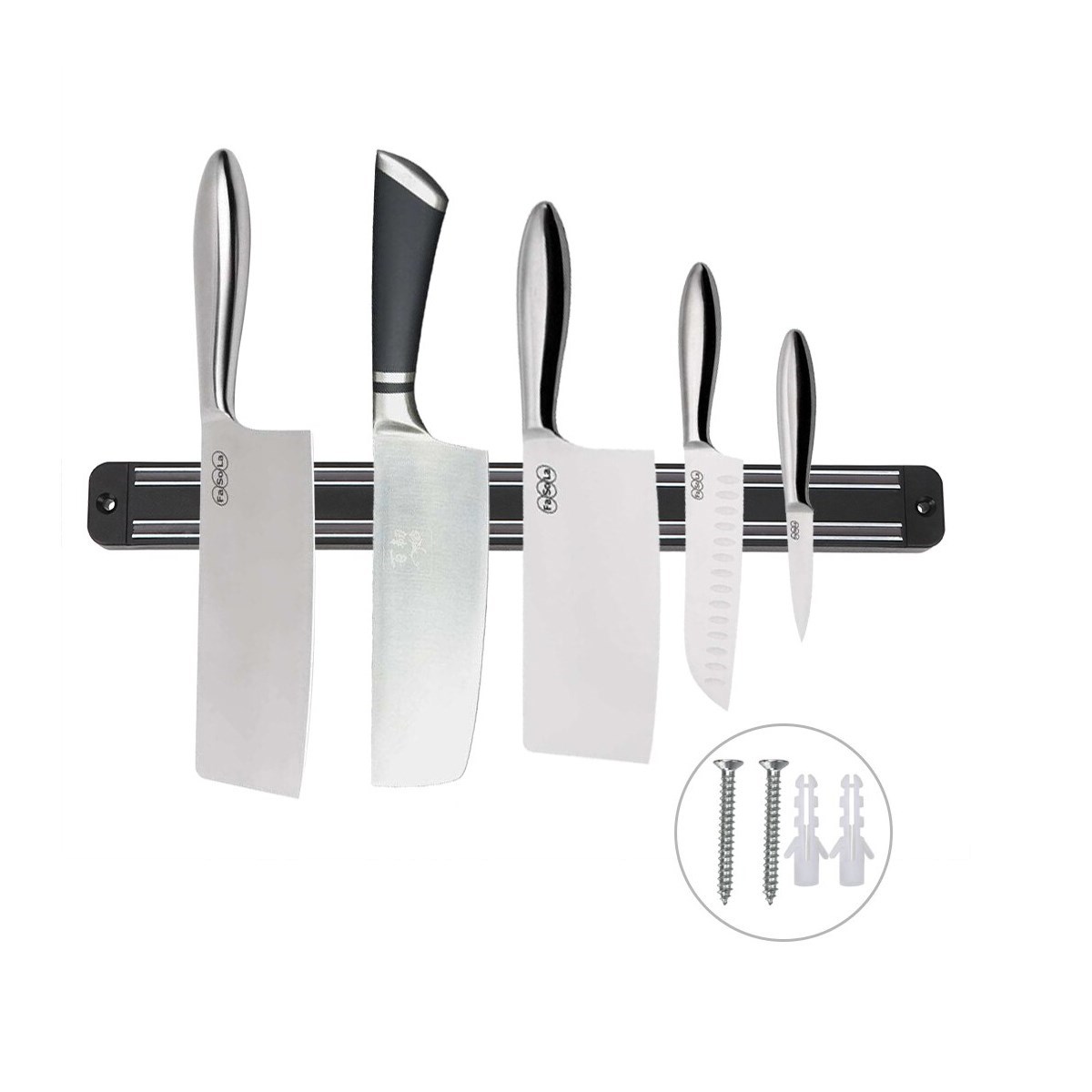 BUFFER® Mıknatıslı Paslanmaz Duvar Bıçak Askısı Standı 33 Cm Aparat