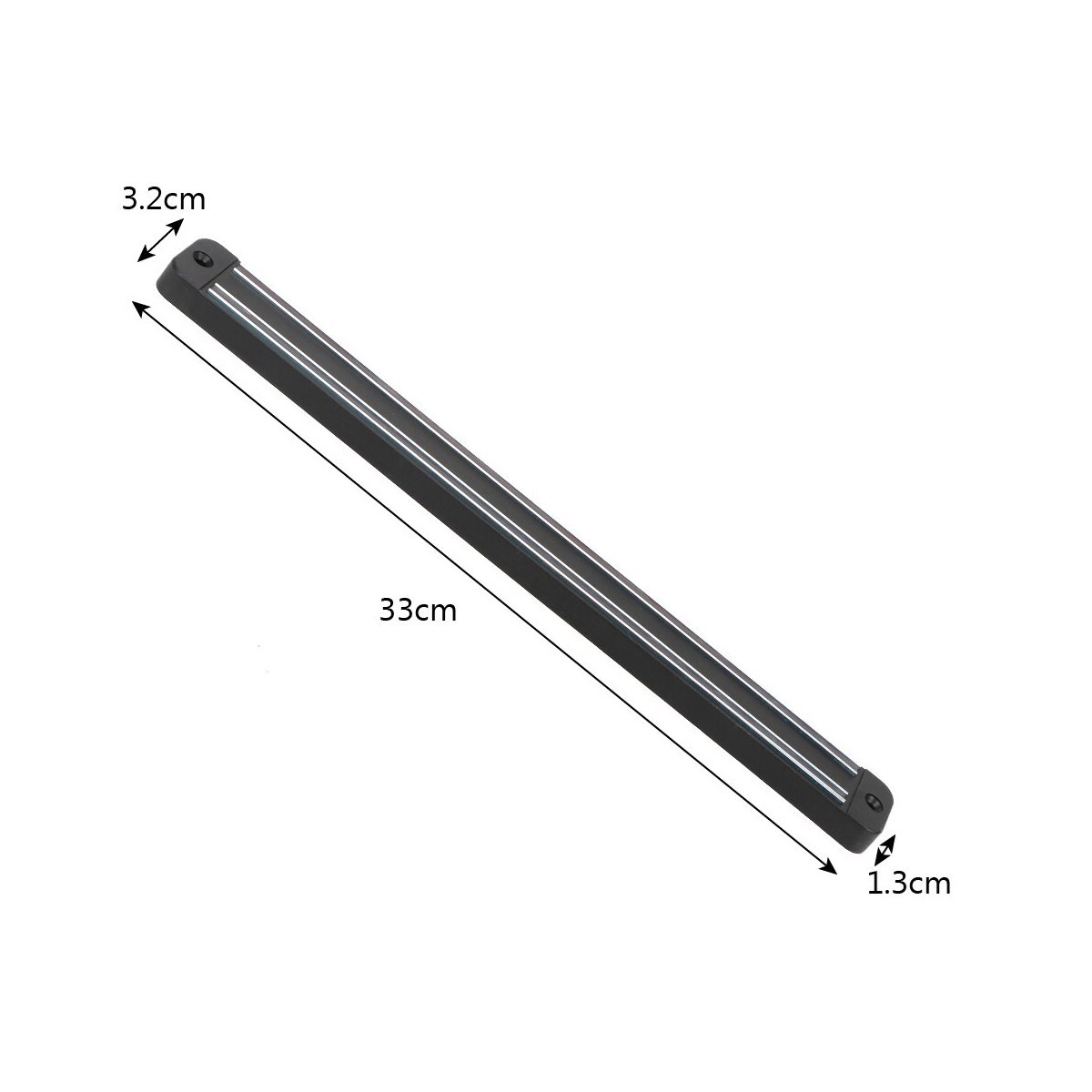 BUFFER® Mıknatıslı Paslanmaz Duvar Bıçak Askısı Standı 33 Cm Aparat